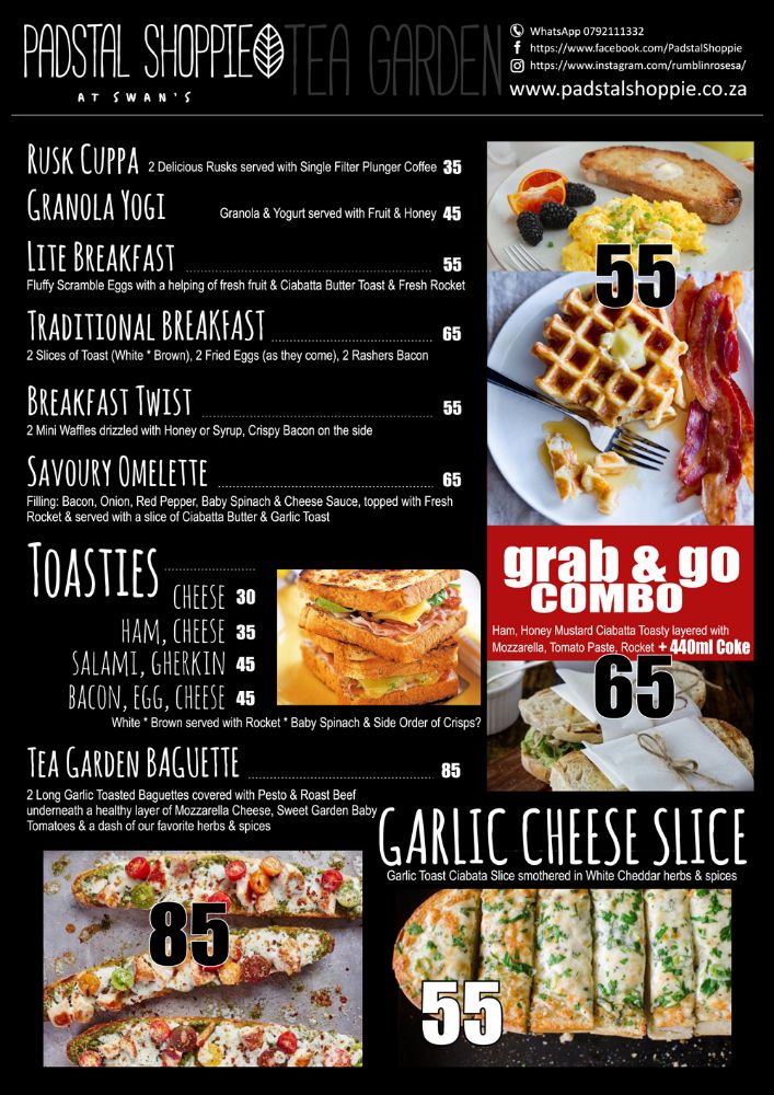 Padstal Shoppie. PadstalShoppie Food Breakfast Menu